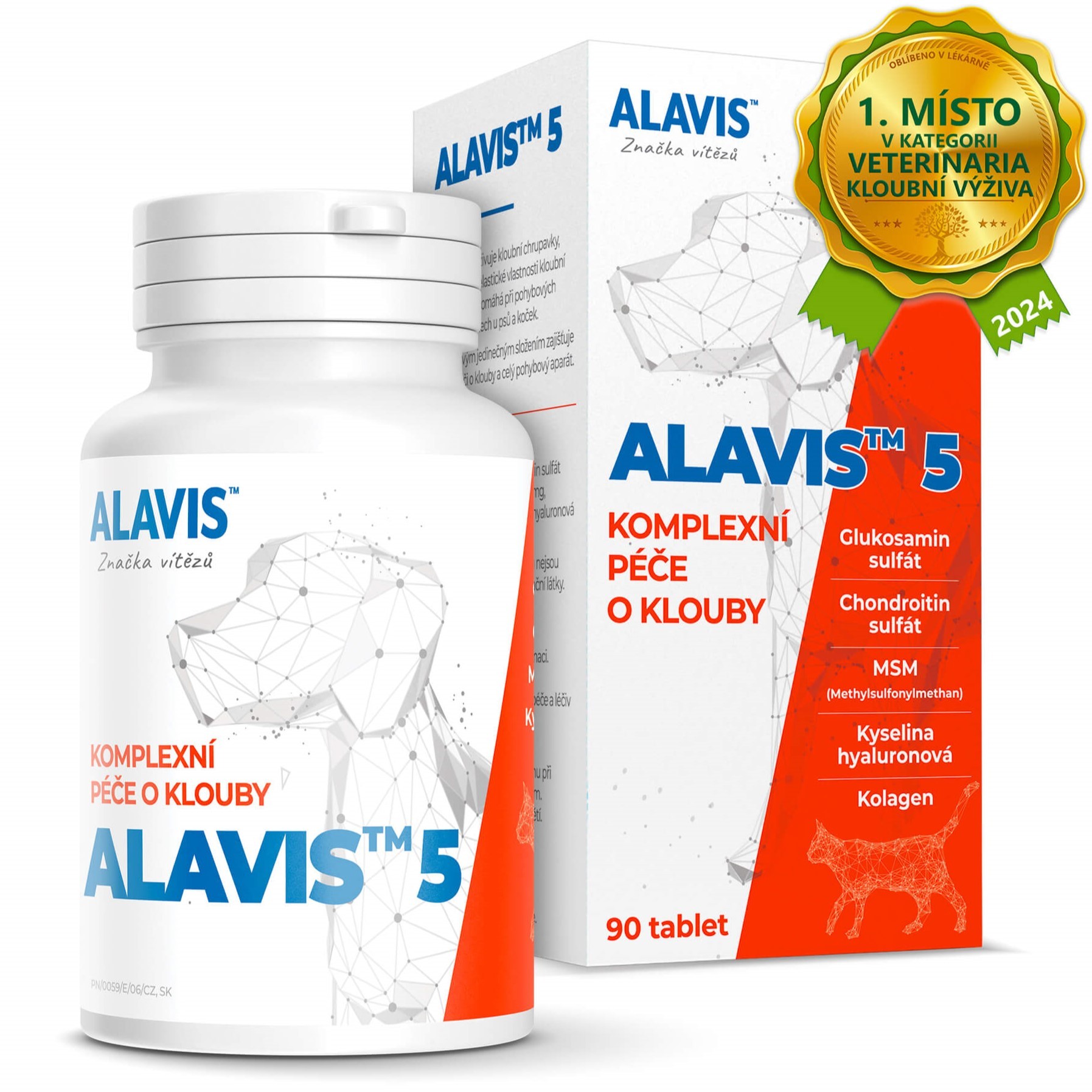 Alavis 5 vitamíny a účinné látky na kĺby pre psy a mačky.